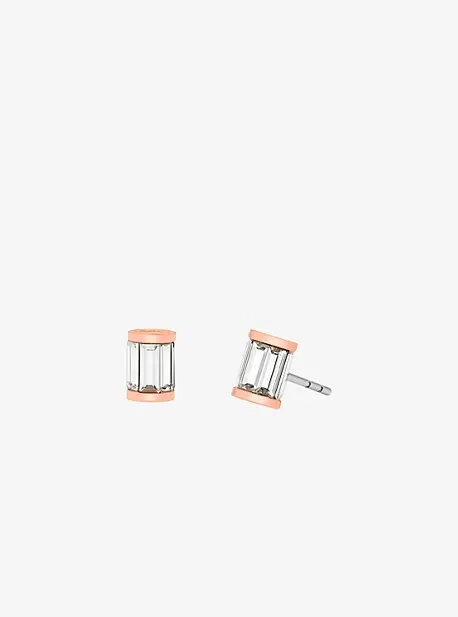 Michael Kors Cubic Zirconia Stud Earrings - Rose Gold
