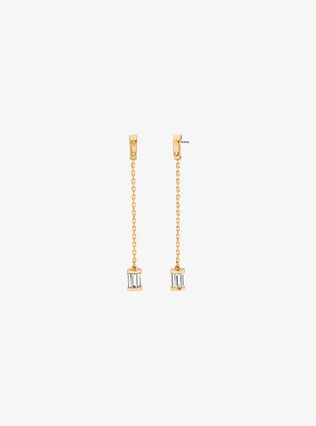Michael Kors Cubic Zirconia Drop Earrings - Gold