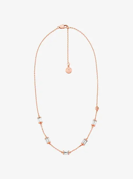 Michael Kors Cubic Zirconia Necklace - Rose Gold