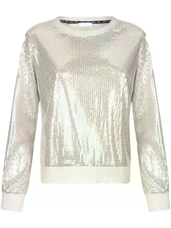 Liu Jo Sequin-embellished Sweatshirt - Neutrals
