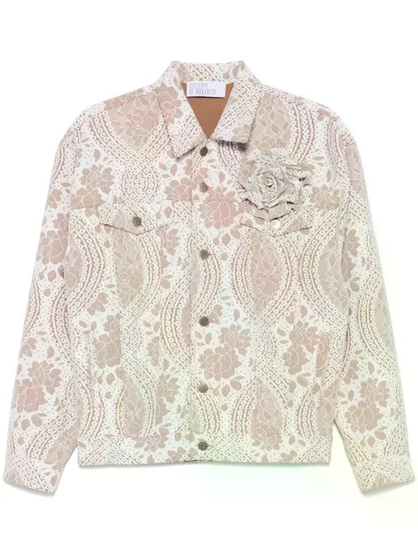 Giuseppe Di Morabito Lace-effect Denim Jacket