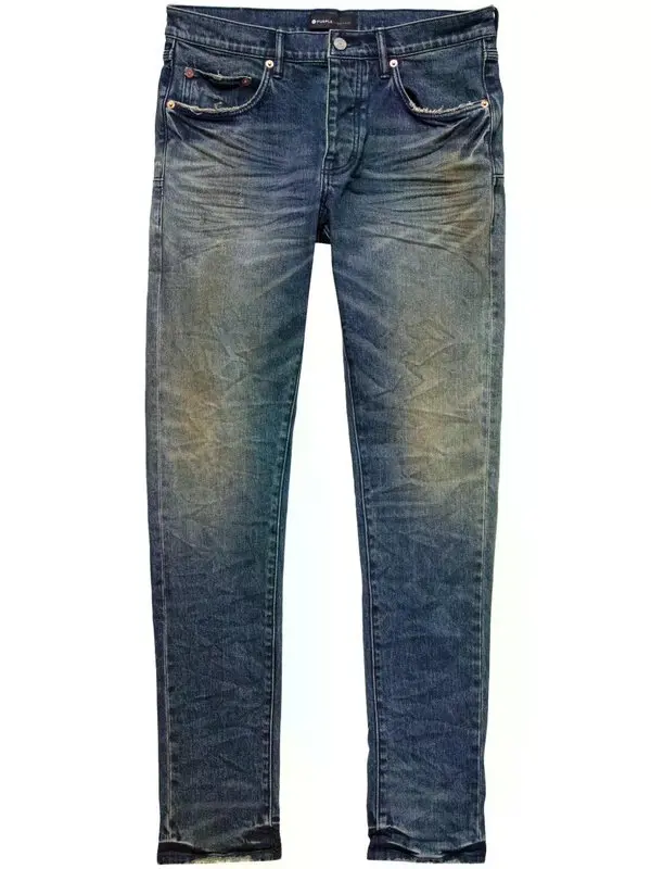 PURPLE BRAND Distressed Skinny-cut Jeans - Blue
