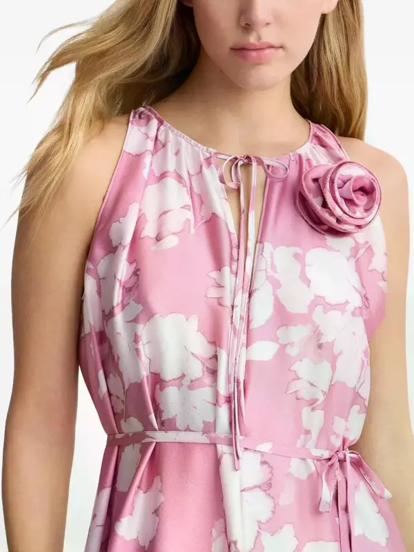 Liu Jo Printed Satin Halterneck Dress