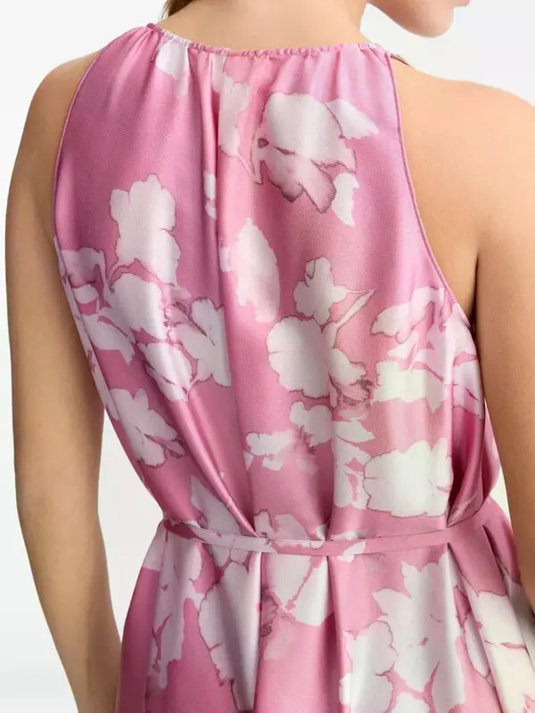 Liu Jo Printed Satin Halterneck Dress
