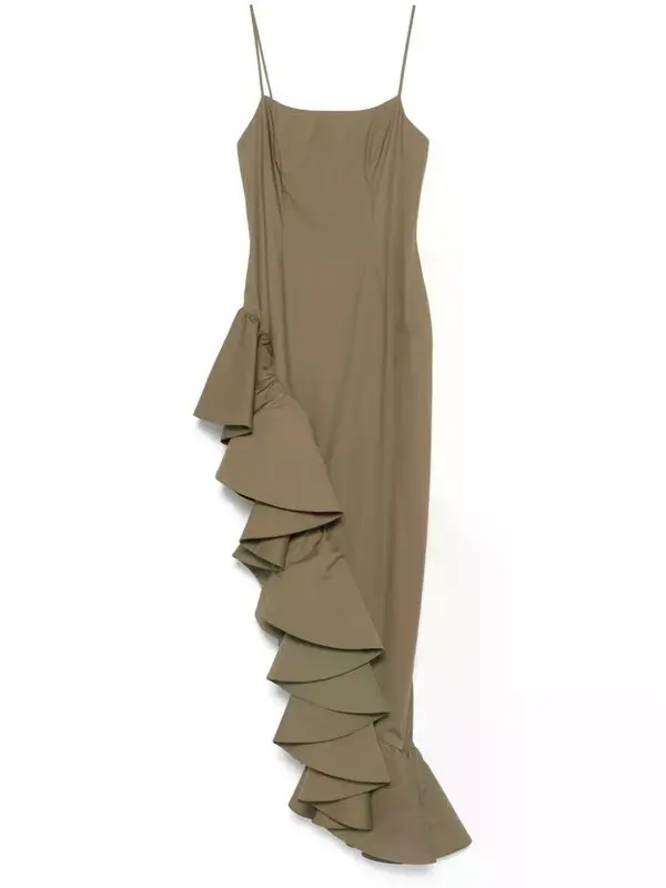 Giuseppe Di Morabito Ruffle-detail Maxi Dress - Green
