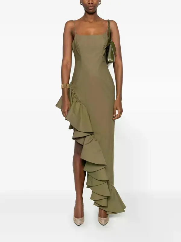 Giuseppe Di Morabito Ruffle-detail Maxi Dress - Green