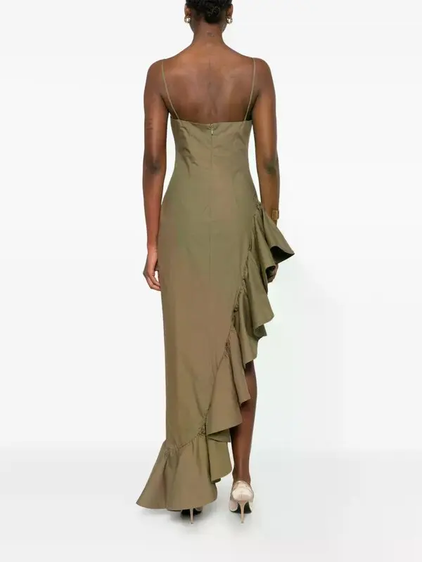 Giuseppe Di Morabito Ruffle-detail Maxi Dress - Green