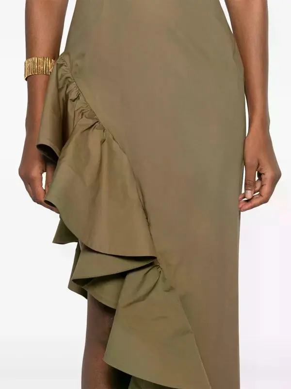 Giuseppe Di Morabito Ruffle-detail Maxi Dress - Green