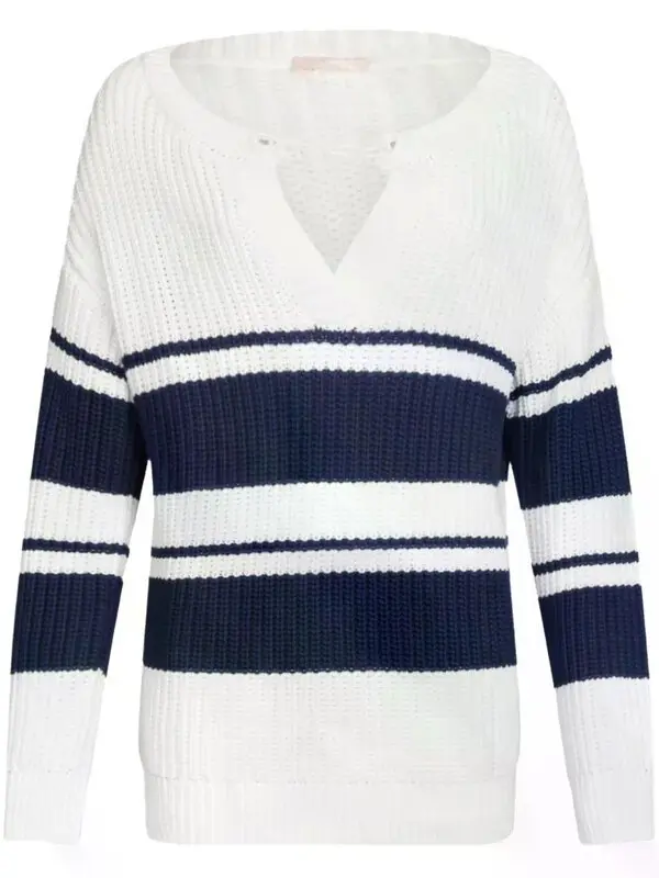 Liu Jo Striped Jumper - White
