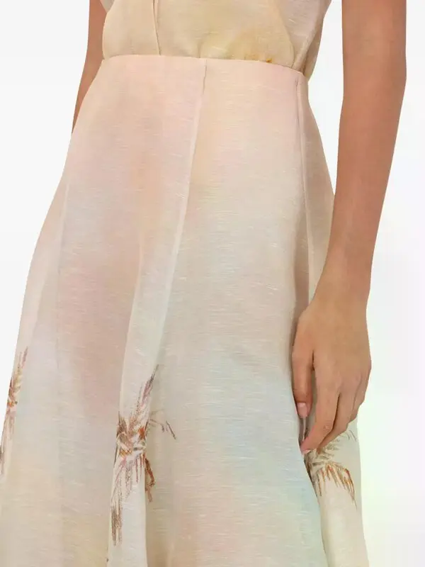 Zimmermann Illuminate Maxi Skirt - Pink