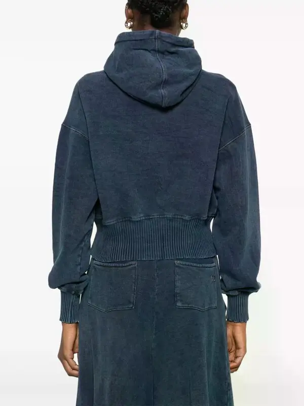 Giuseppe Di Morabito Washed-effect Cotton Hoodie
