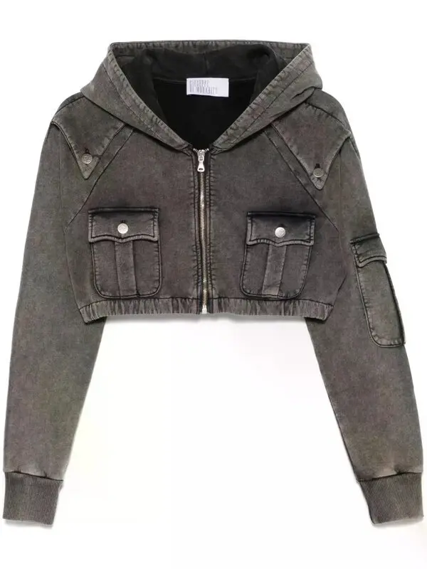 Giuseppe Di Morabito Cropped Zip-up Hoodie