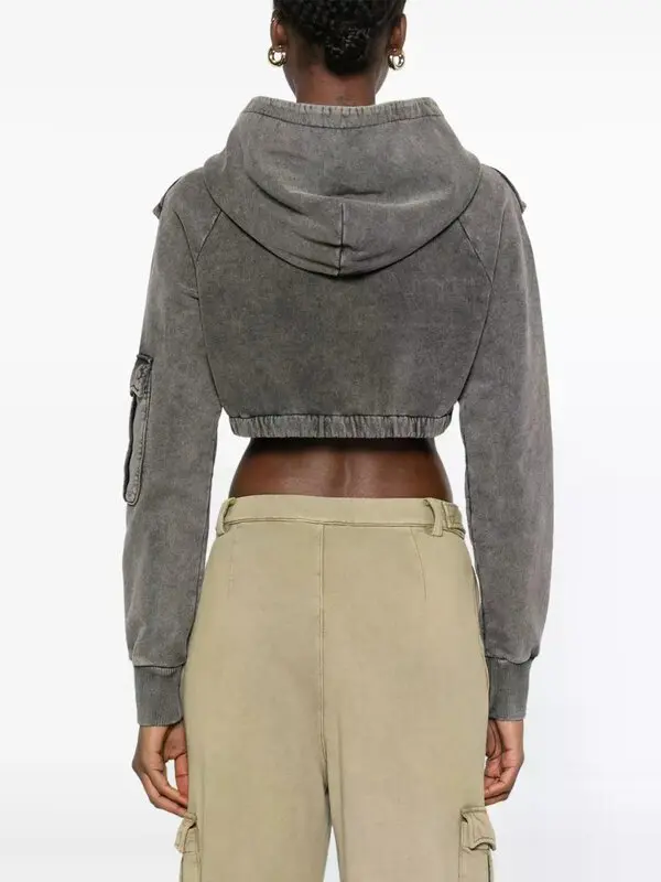 Giuseppe Di Morabito Cropped Zip-up Hoodie