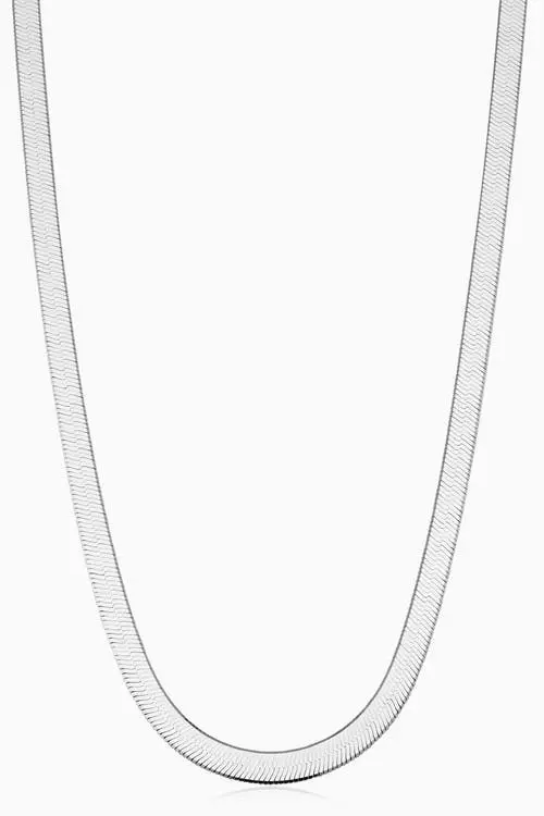 ORADINA Mirage Herringbone Choker - Silver