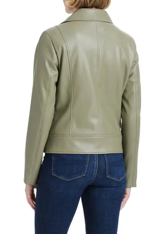 Vince Camuto Asymmetric Zip Faux Leather Moto Jacket
