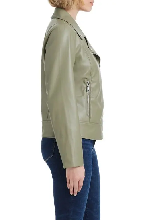 Vince Camuto Asymmetric Zip Faux Leather Moto Jacket