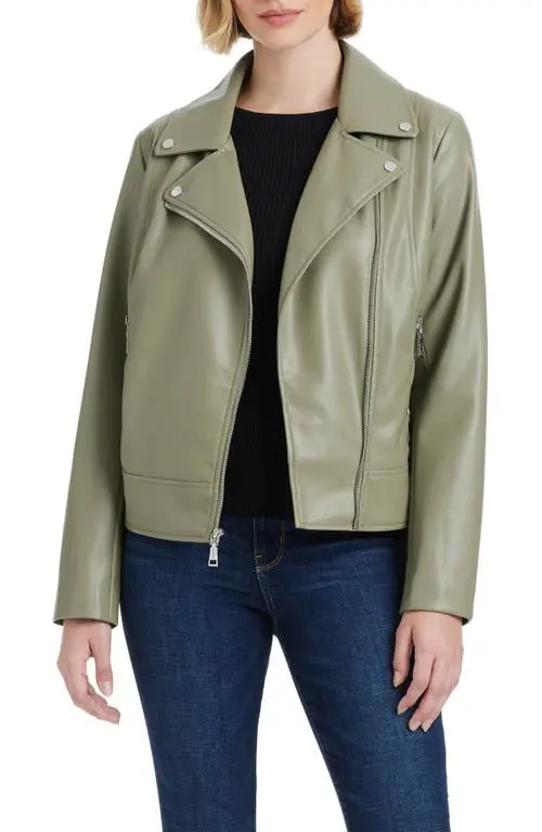 Vince Camuto Asymmetric Zip Faux Leather Moto Jacket