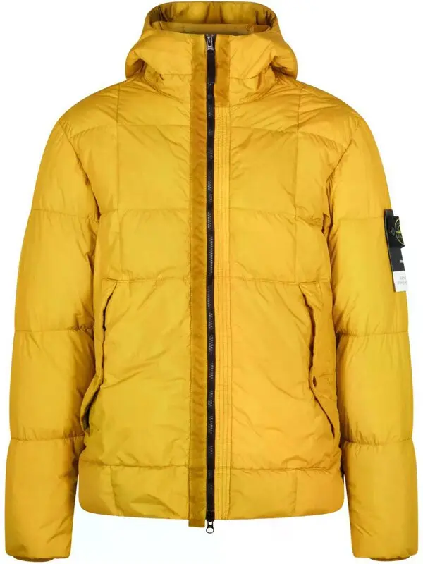 Stone Island Padded Crinkled Jacket - Yellow