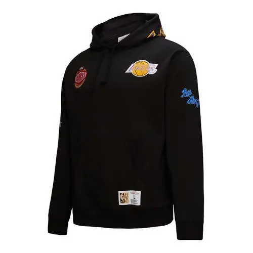 Mitchell & Ness Los Angeles Lakers Hardwood Classics Pullover Hoodie - Black