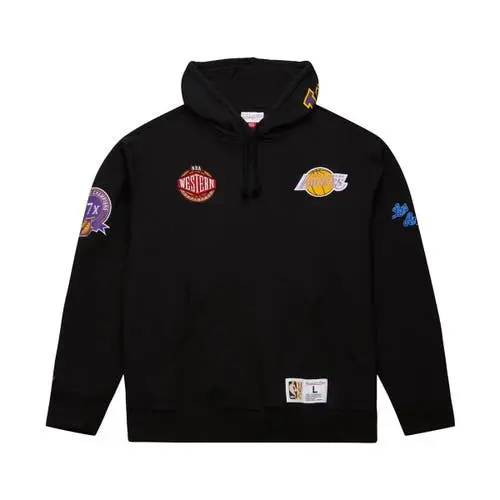 Mitchell & Ness Los Angeles Lakers Hardwood Classics Pullover Hoodie - Black