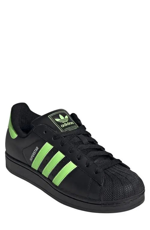 Adidas Gender Inclusive Superstar Ii Sneaker - Black/ Signal Green/ White