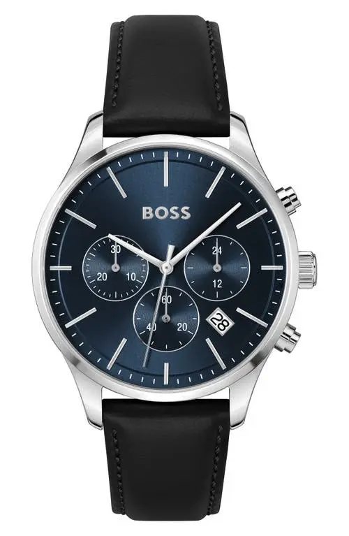 BOSS Avery Chronograph Strap Watch - Blue