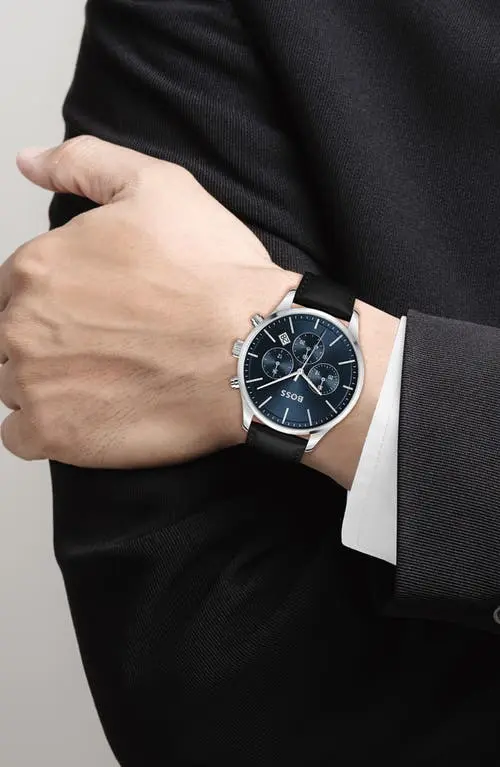 BOSS Avery Chronograph Strap Watch - Blue