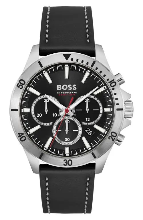 BOSS Troper Chronograph Strap Watch - Black
