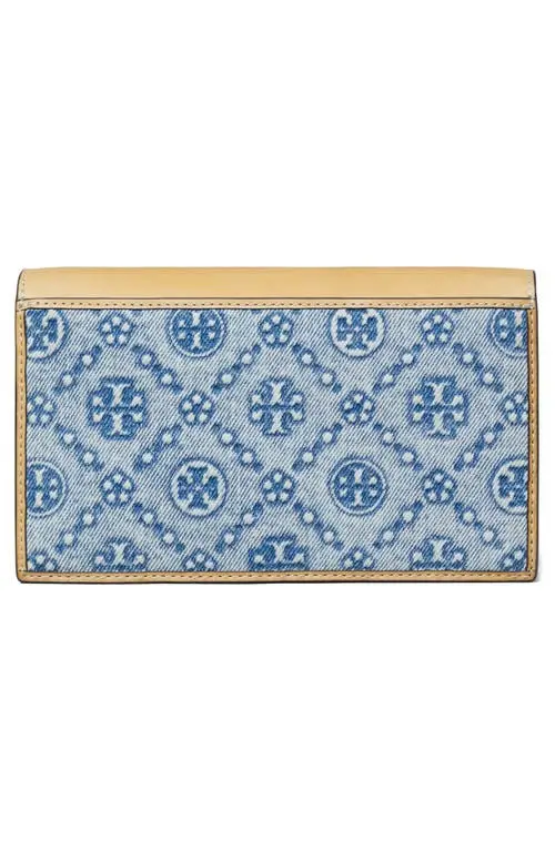 Tory Burch T Monogram Denim Envelope Crossbody Bag