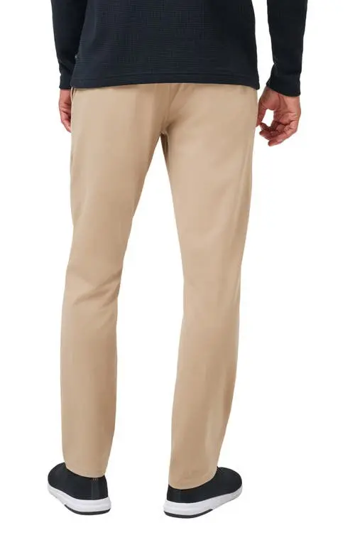 Travis Mathew Legacy Stretchknit Flat Front Chinos - Khaki