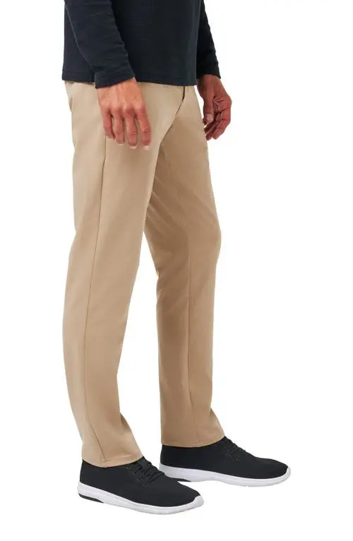 Travis Mathew Legacy Stretchknit Flat Front Chinos - Khaki