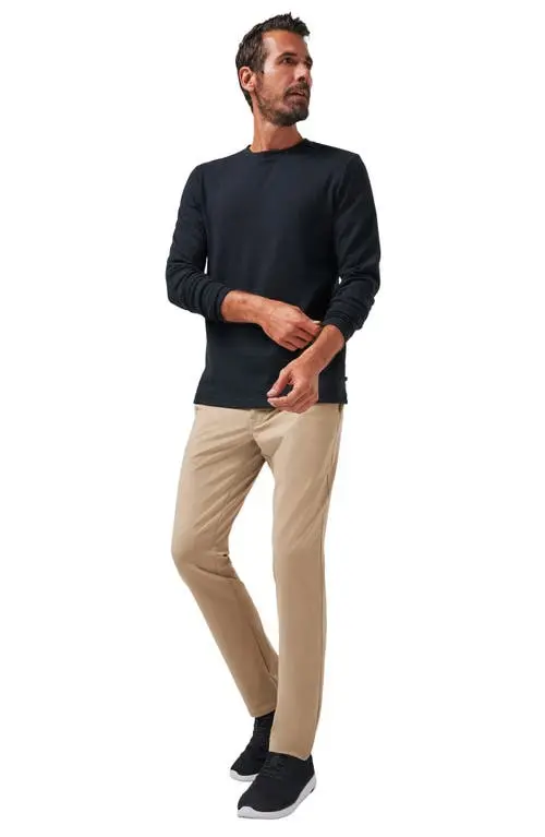 Travis Mathew Legacy Stretchknit Flat Front Chinos - Khaki