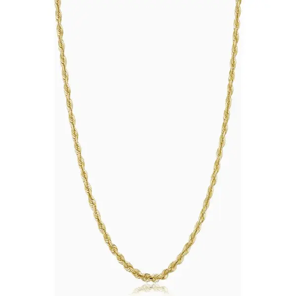 ORADINA 10k Gold Titan Rope Chain Necklace - Yellow Gold