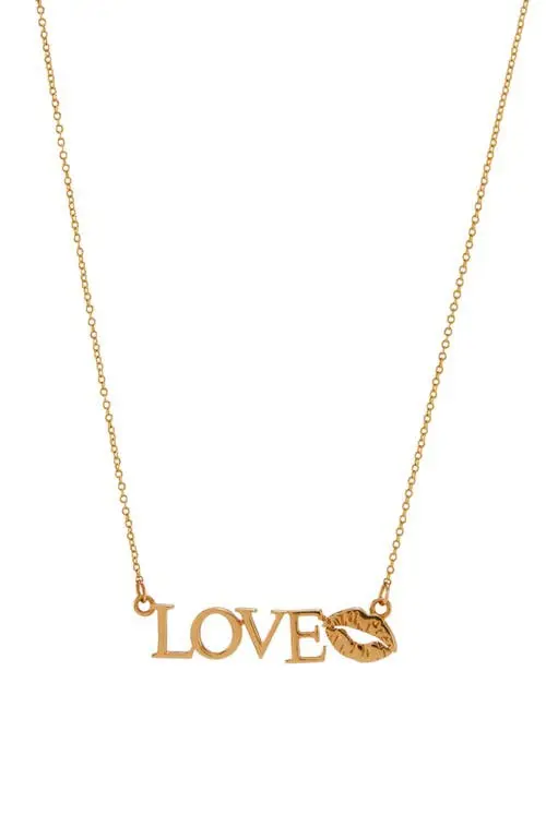 GWEN BELOTI Lip Love Necklace - Gold