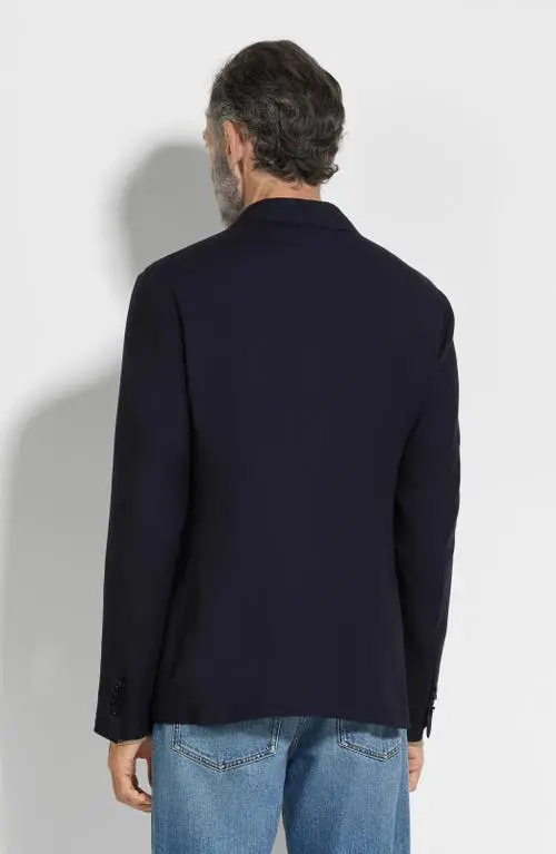 Zegna Deconstructed Oasi Cashmere Sport Coat - Navy Solid