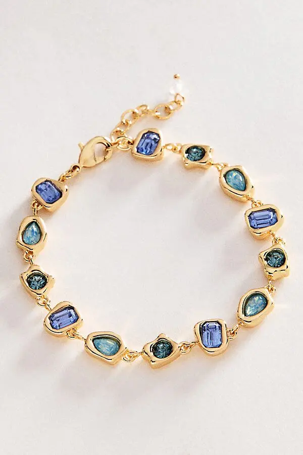 Anthropologie Mixed Stone Bracelet - Blue