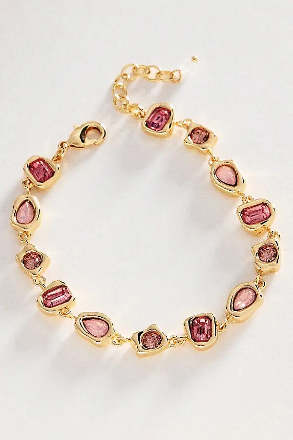 Anthropologie Mixed Stone Bracelet - Pink Pattern