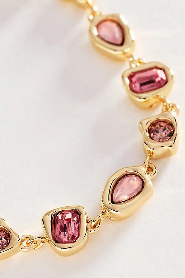 Anthropologie Mixed Stone Bracelet - Pink Pattern