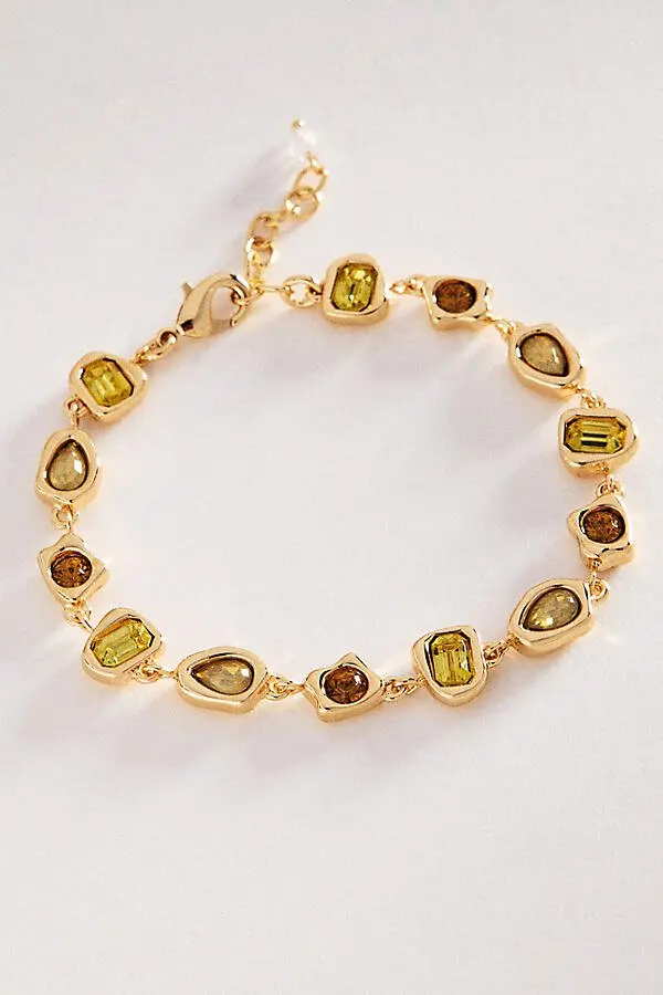 Anthropologie Mixed Stone Bracelet - Yellow