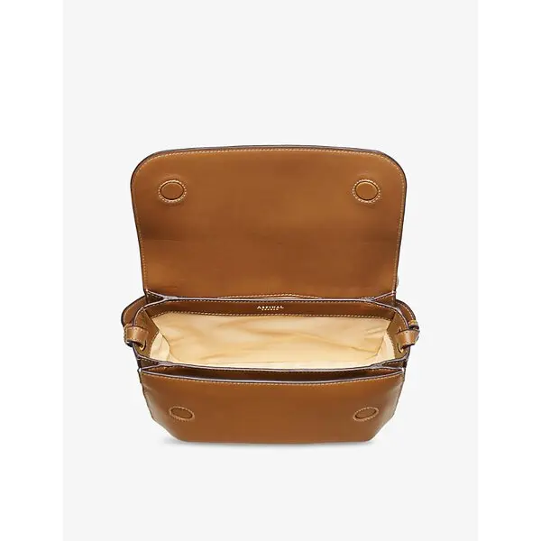 ASPINAL OF LONDON Ella Grande Leather Cross-body Bag - Tan