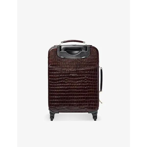 ASPINAL OF LONDON Connaught Croc-effect Leather Cabin Suitcase