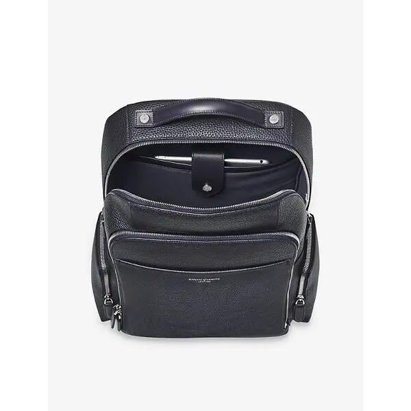 ASPINAL OF LONDON Reporter Grained-leather Backpack