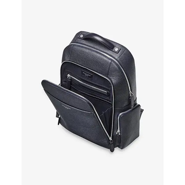ASPINAL OF LONDON Reporter Grained-leather Backpack