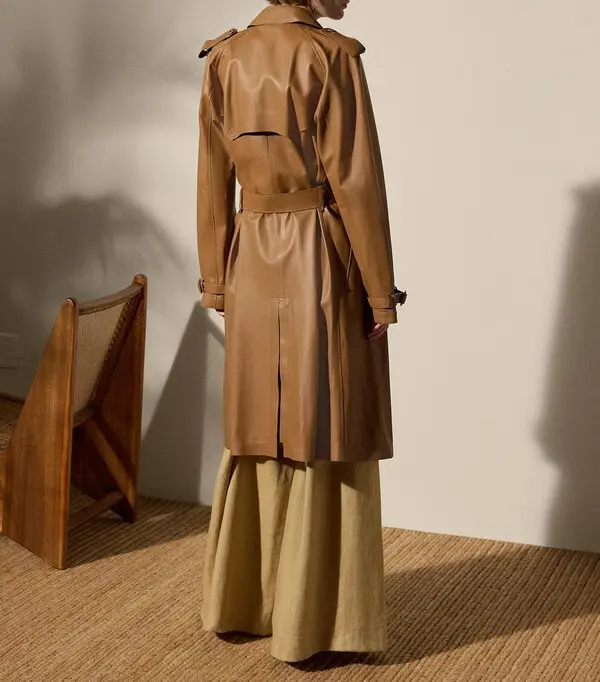Ralph Lauren Lambskin Niles Trench Coat