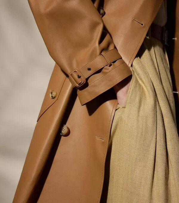 Ralph Lauren Lambskin Niles Trench Coat