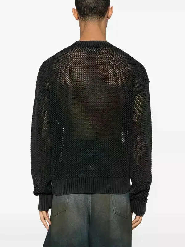 REPRESENT Open-gauge Sweater - Black