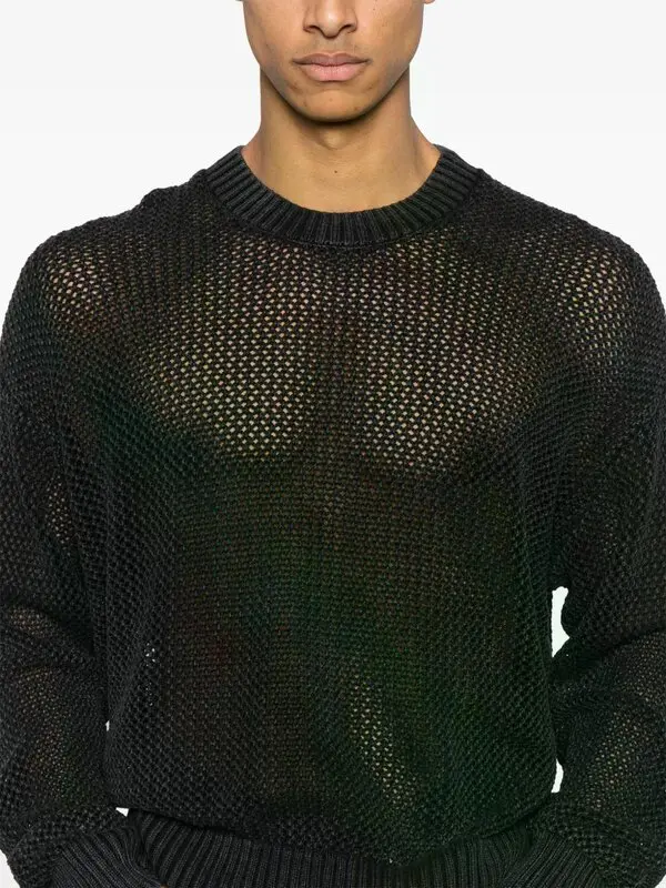 REPRESENT Open-gauge Sweater - Black