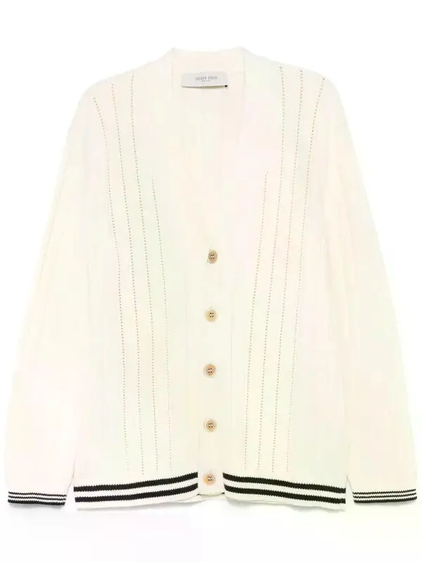 GOLDEN GOOSE Cable-knit Cotton Cardigan
