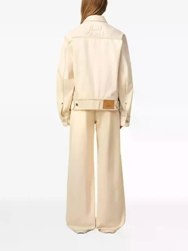 Ami Cotton Trucker Jacket - Neutrals
