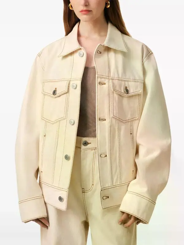 Ami Cotton Trucker Jacket - Neutrals